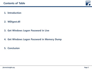 (131102) #fitalk get windows logon password in memory dump | PPT
