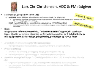 131106 NBEF seminar FDVU-dataverktøy - BIM/åpenBIM | PPT