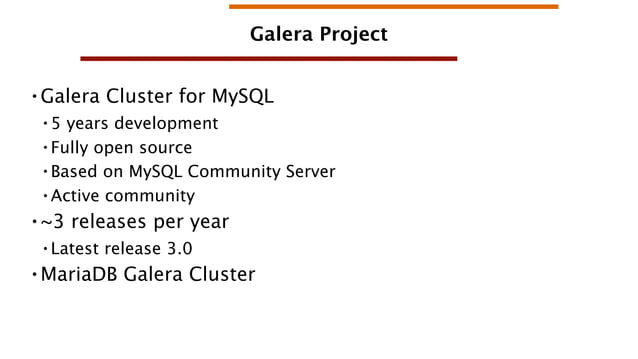 MariaDB Galera Cluster - Simple, Transparent, Highly Available | PPT