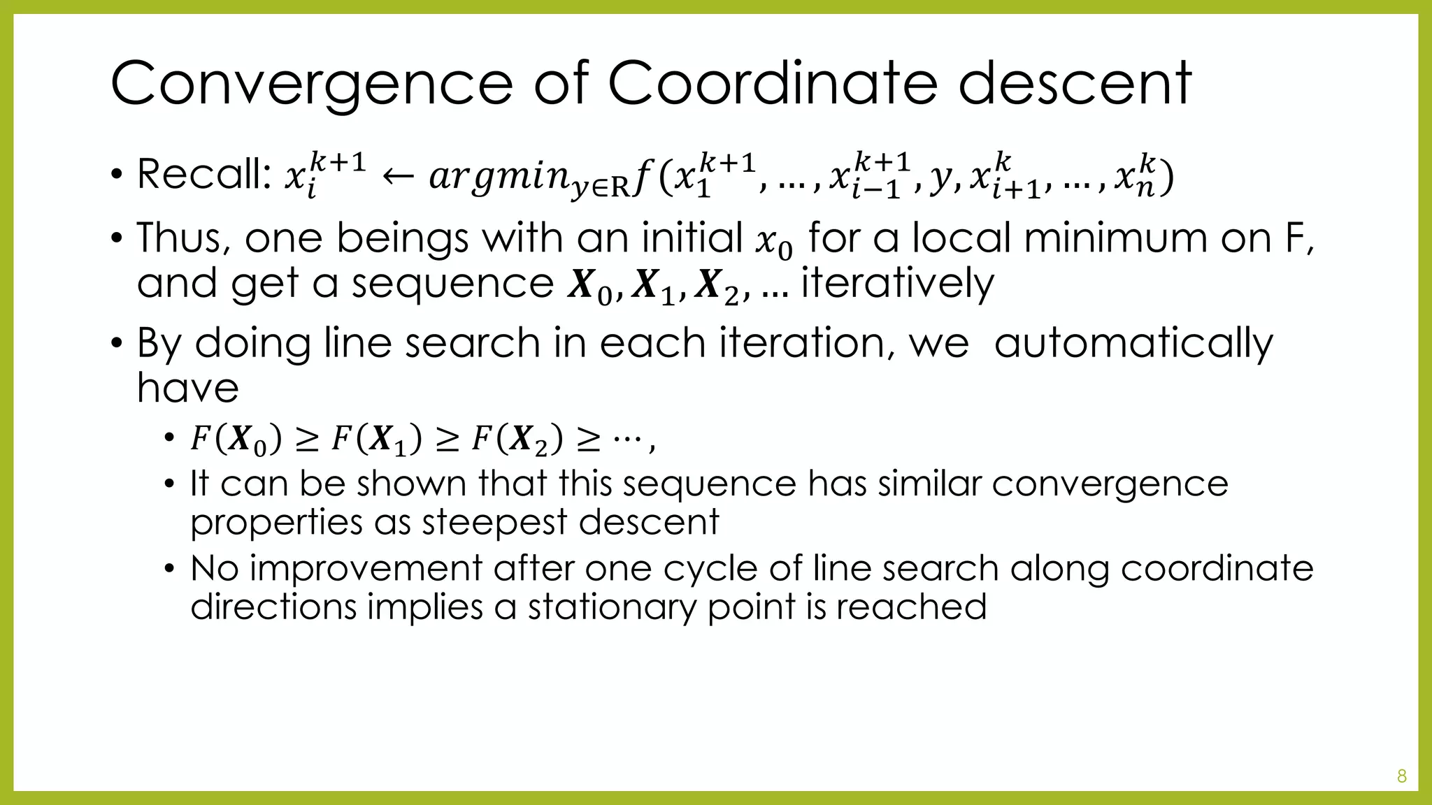 Coordinate Descent Method Pdf Programming Languages Computing