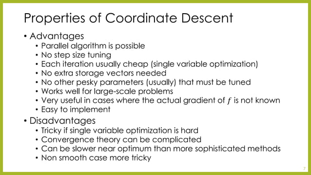 Coordinate Descent method | PPT