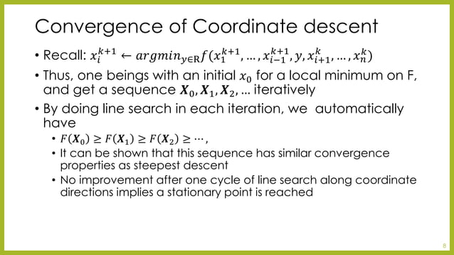 Coordinate Descent method | PPT