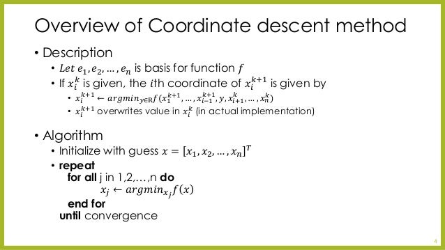 Coordinate Descent Method