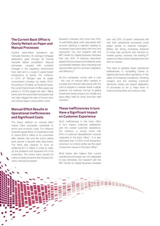 Backing up the Digital Front: Digitizing the Banking Back Office | PDF ...