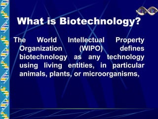 Biotechnology and IP | PPT | Biotech and Biomedical Industry | Industries