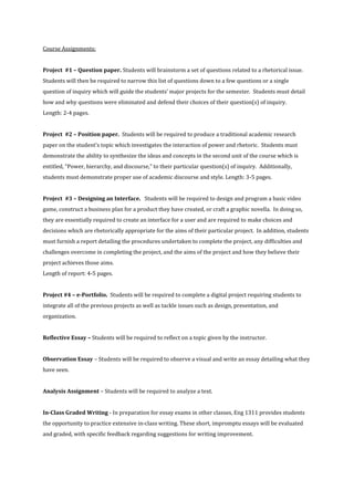 1311 Redesign Syllabus | PDF