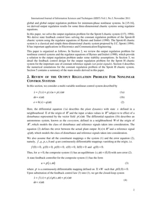 STATE FEEDBACK CONTROLLER DESIGN FOR THE OUTPUT REGULATION OF SPROTT-H SYSTEM | PDF