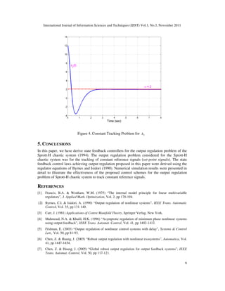 STATE FEEDBACK CONTROLLER DESIGN FOR THE OUTPUT REGULATION OF SPROTT-H SYSTEM | PDF