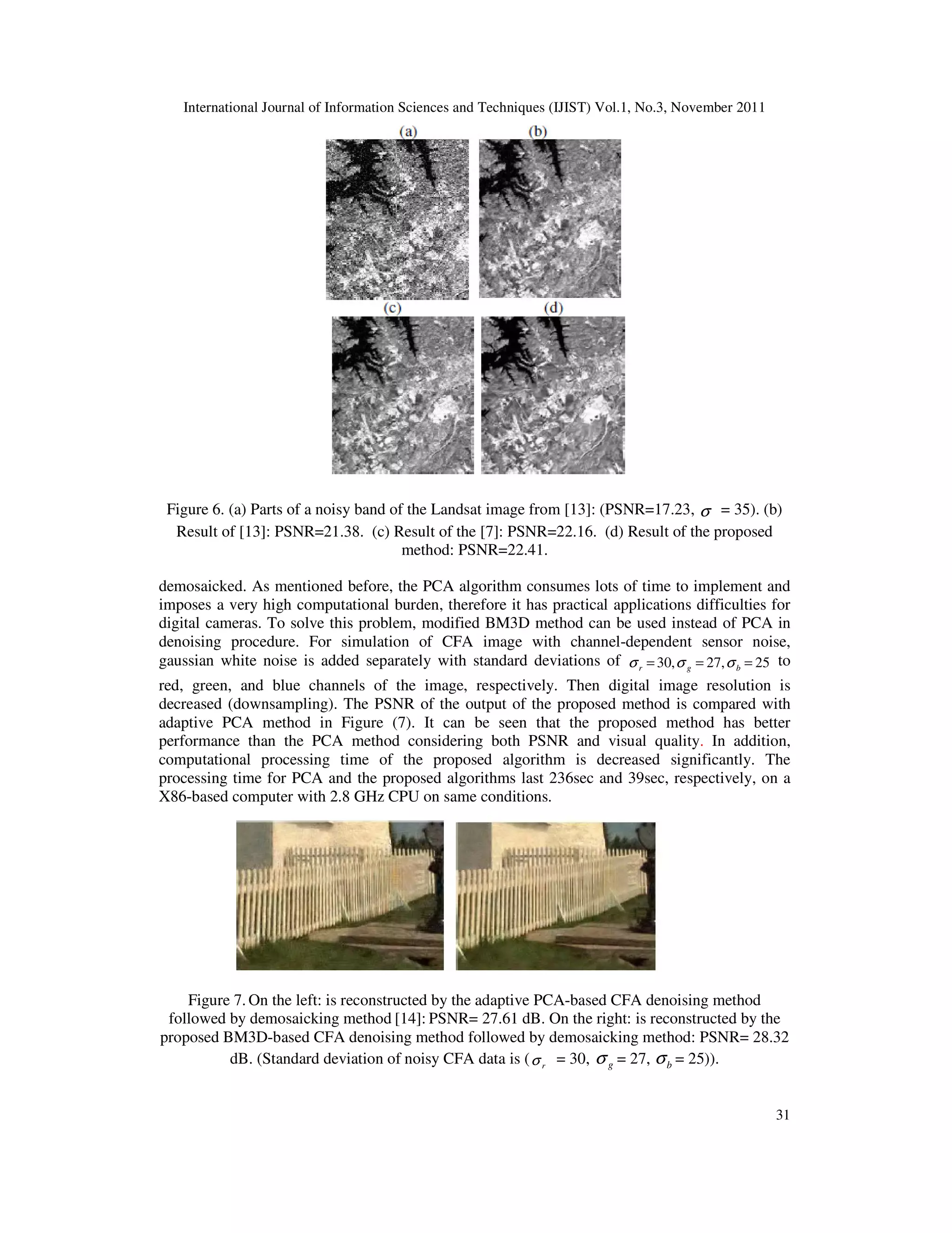 Improvement Of Bm3d Algorithm And Employment To Satellite And Cfa Images Denoising Pdf