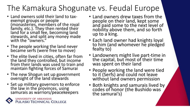 1311 Samurai and Shogunate Japan, Timeline Recap | PPT