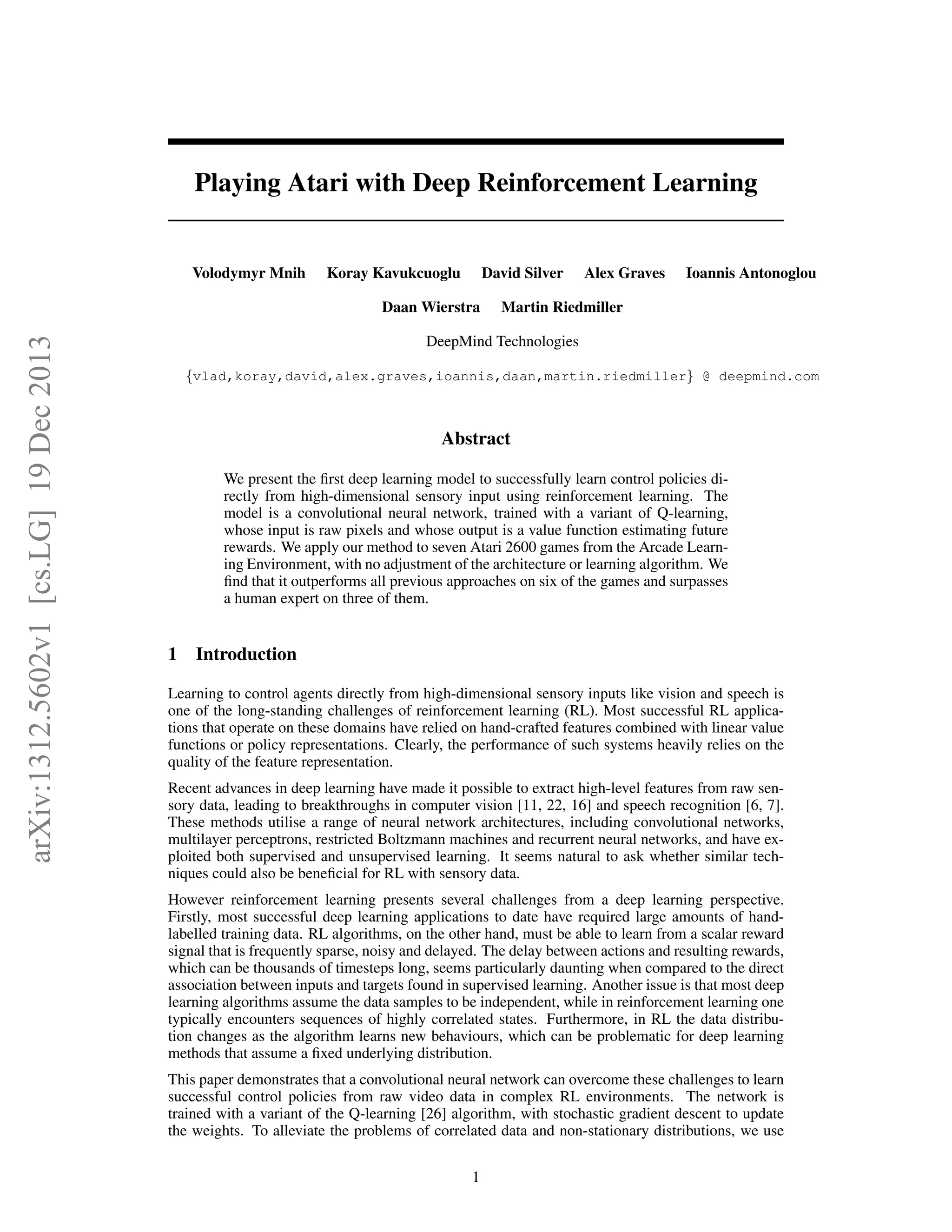 Deep Reinforcement Learning Masters Atari Games Pdf