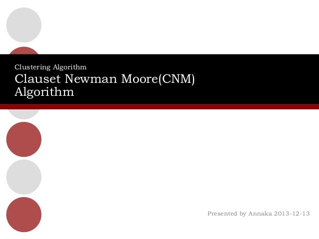 Research Clauset Newman Moore Cnm Algorithm