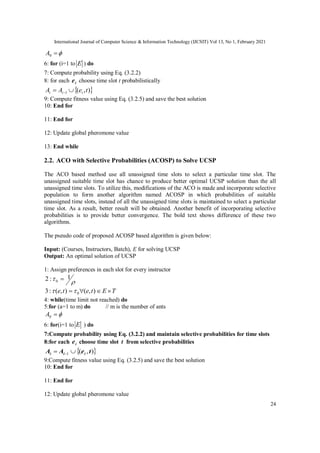 Highly Constrained University Class Scheduling using Ant Colony Optimization | PDF