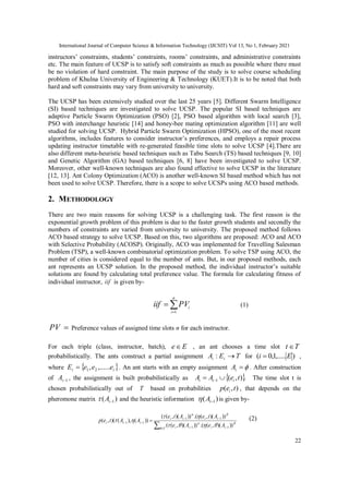 HIGHLY CONSTRAINED UNIVERSITY CLASS SCHEDULING USING ANT COLONY OPTIMIZATION | PDF
