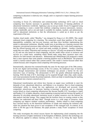 ASSESSING THE READINESS FOR CLOUD COMPUTING IN HIGHER EDUCATION ...