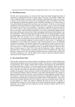 MOVIE SUCCESS PREDICTION AND PERFORMANCE COMPARISON USING VARIOUS ...