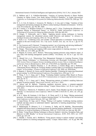 REVIEWING PROCESS MINING APPLICATIONS AND TECHNIQUES IN EDUCATION | PDF