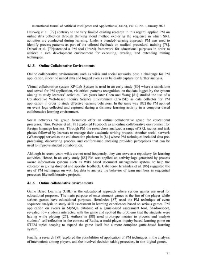 REVIEWING PROCESS MINING APPLICATIONS AND TECHNIQUES IN EDUCATION | PDF