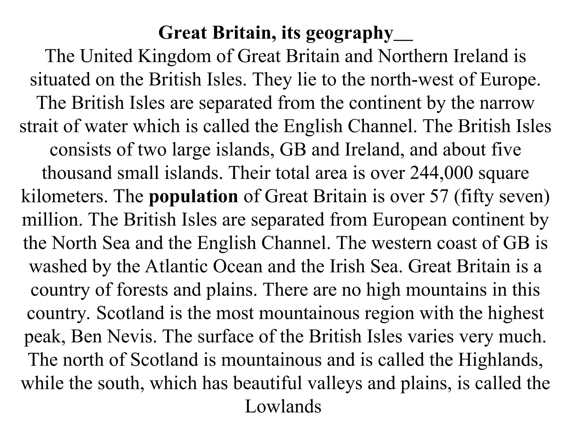 The geographical position of Great Britain | PPT