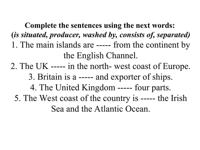 Theme: The geographical position of Great Britain | PPT