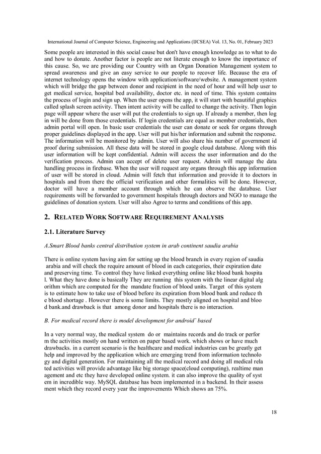 ORGAN DONATION MANAGEMENT SYSTEM (PROJECT: ODMS) | PDF