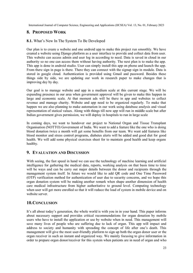 ORGAN DONATION MANAGEMENT SYSTEM (PROJECT: ODMS) | PDF