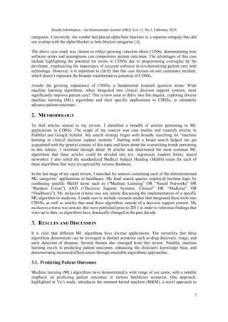 INTEGRATING MACHINE LEARNING IN CLINICAL DECISION SUPPORT SYSTEMS | PDF