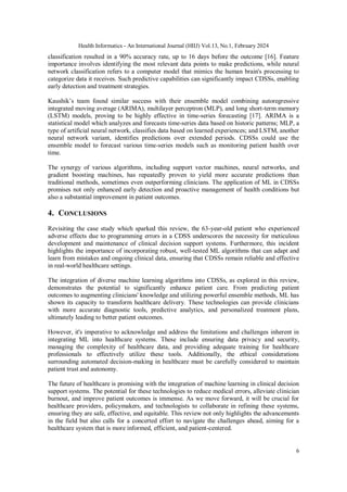 INTEGRATING MACHINE LEARNING IN CLINICAL DECISION SUPPORT SYSTEMS | PDF