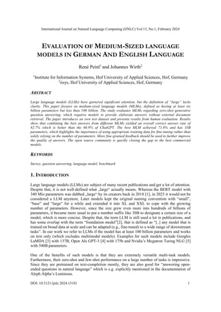Evaluation of Medium-Sized Language Models in German and English Language | PDF
