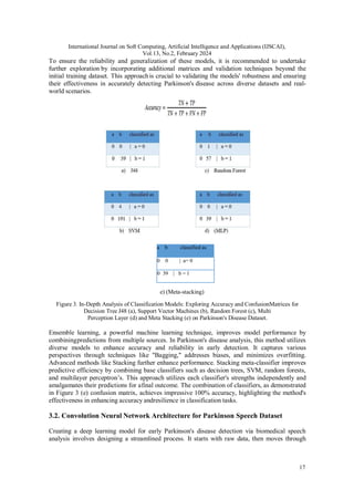 EARLY DETECTION OF PARKINSON DISEASE THROUGHBIOMEDICAL SPEECH AND VOICE ...