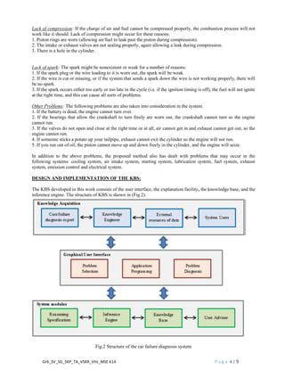 Report-An Expert System for Car Failure Diagnosis-Report | PDF