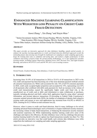 Enhanced Machine Learning Classification with Weighted Loss Penalty on ...