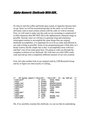 writing self-modifying code and utilizing advanced assembly techniques | PDF