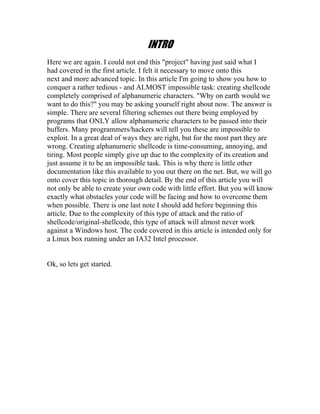 writing self-modifying code and utilizing advanced assembly techniques | PDF