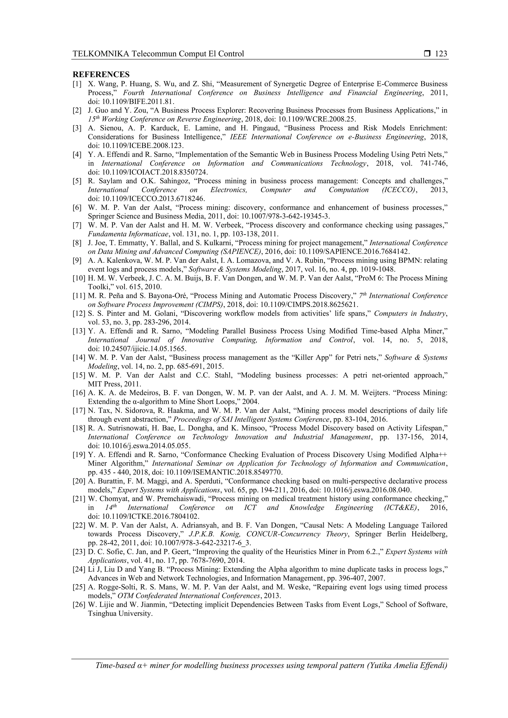 Time-based α+ miner for modelling business processes using temporal pattern | PDF
