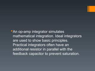 Op-Amp-Integrator.ppt hfaoihfoahfahfoiaiaghfak | PPT
