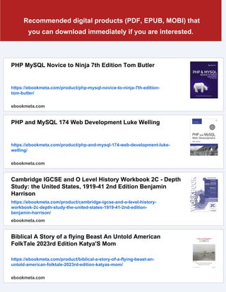 Learning PHP, MySQL & JavaScript, 7th Edition Robin Nixon | PDF