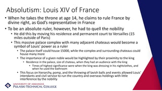 1312 Absolutism and its Alternatives, the Scientific Revolution, and ...