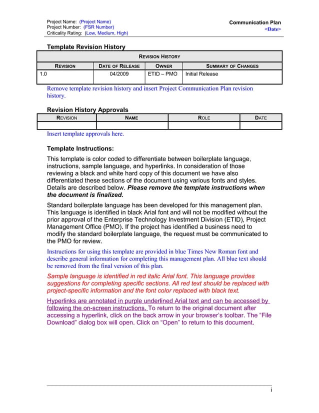 Caltrans Communication Plan Template | DOC | Desktop Publishing ...