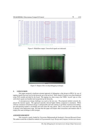 On-chip debugging for microprocessor design | PDF