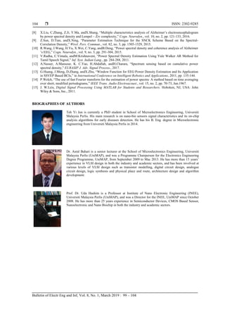 Performance analysis of low-complexity welch power spectral density for ...