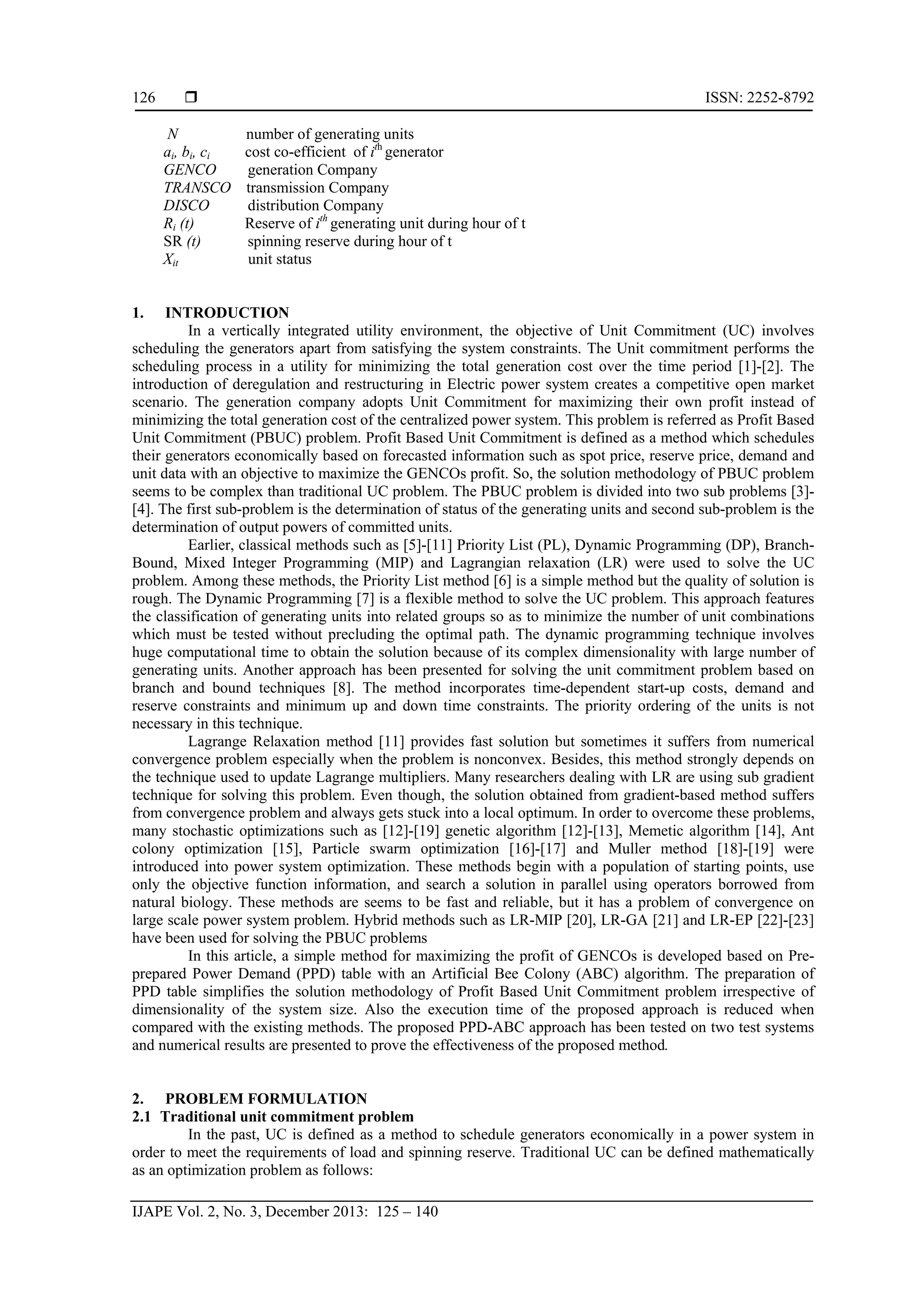 A Simple Approach For Optimal Generation Scheduling To Maximize Gencos