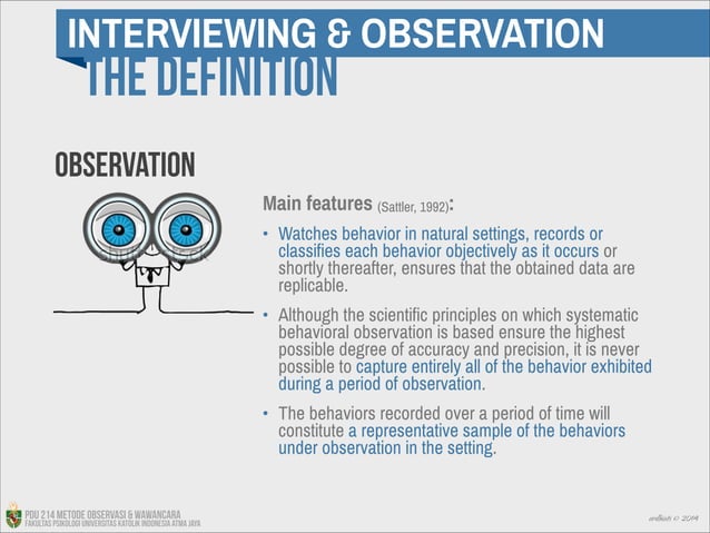 PDU 214 Methods of Observation & Interviewing: Introduction to ...