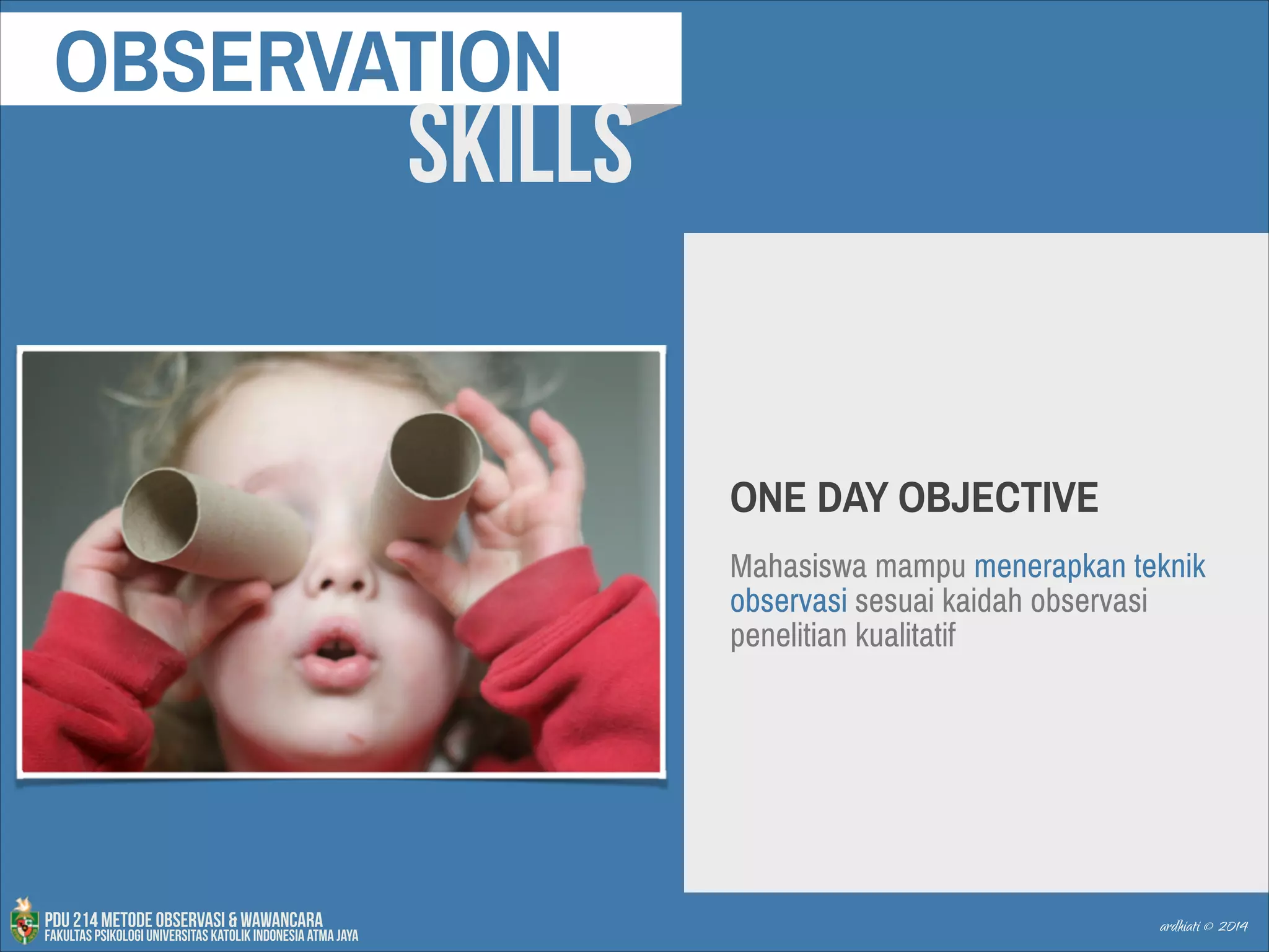 PDU 214 Methods of Observation & Interviewing: Narrative Recording | PDF