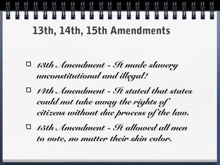 Reconstruction Amendments 13 14 15