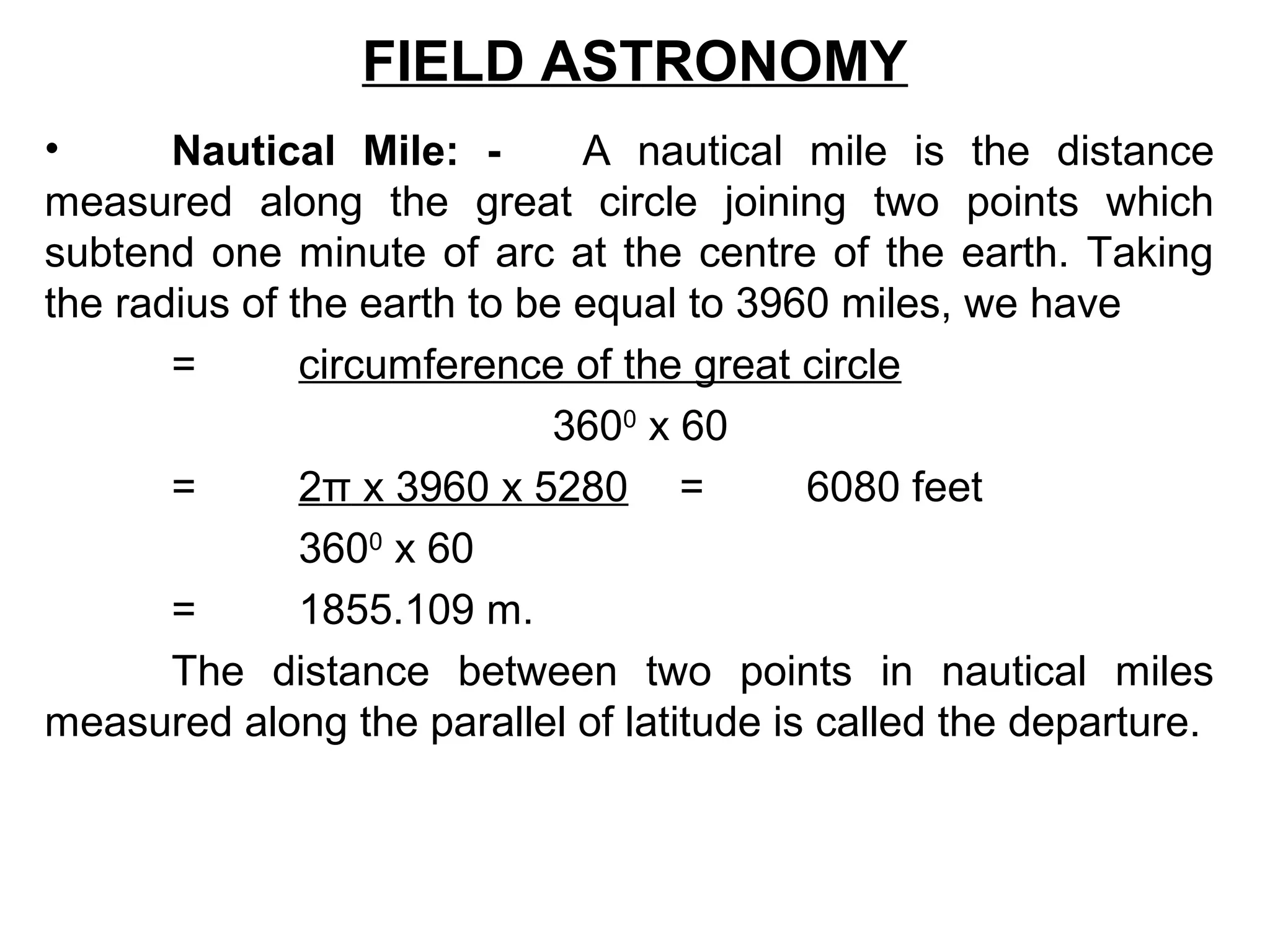 field astronomy | PPT
