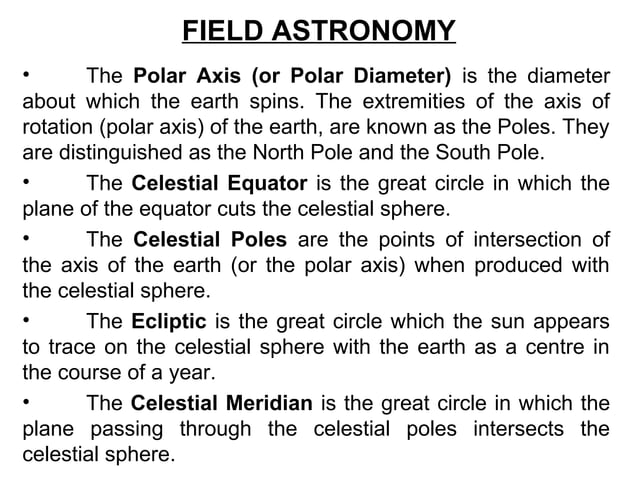 field astronomy | PPT