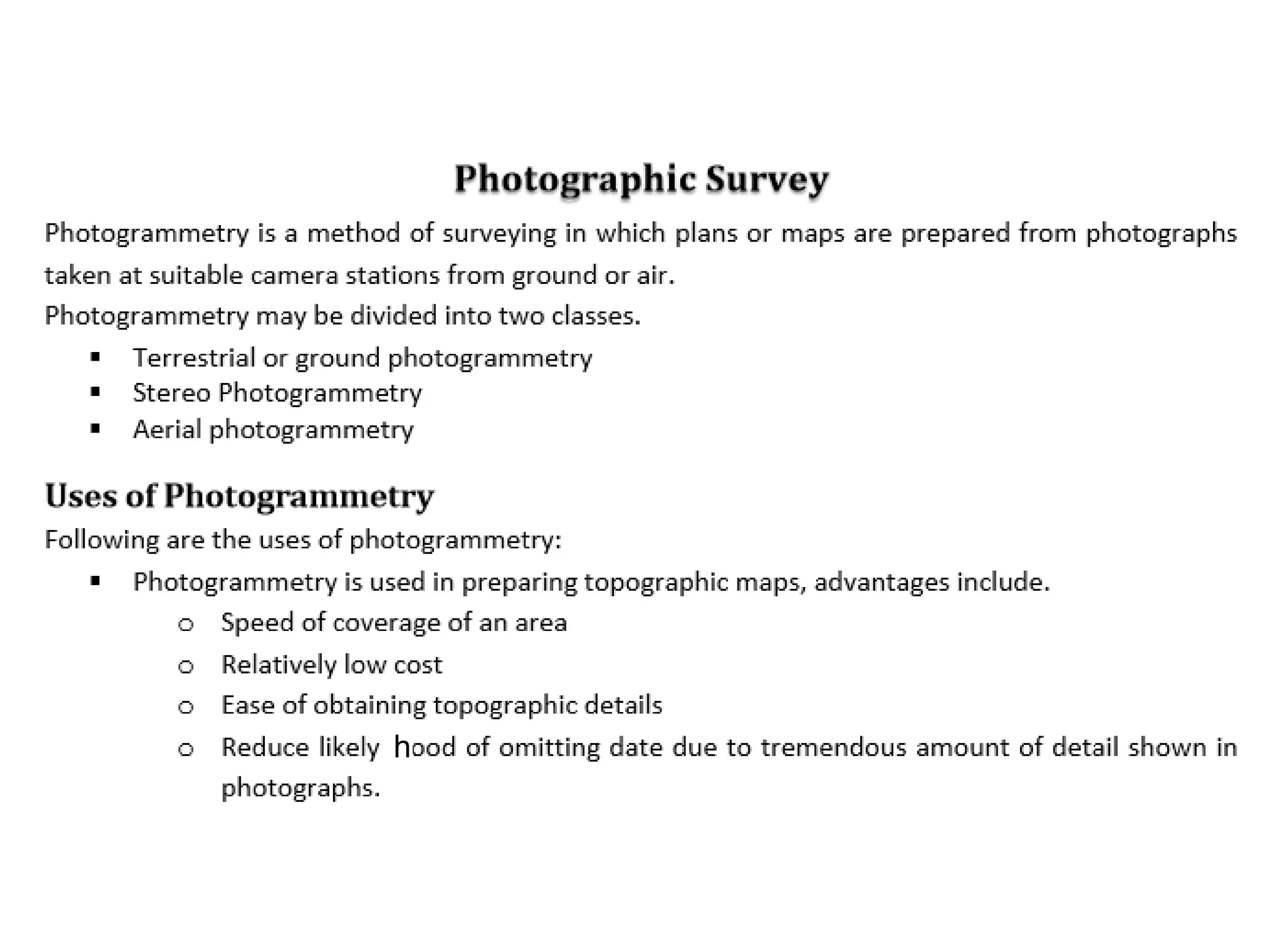 photographic survey | PPT
