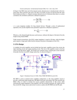 DESIGN AND ANALYSIS OF 2 GHz 130nm CMOS CASCODE LOW NOISE AMPLIFIER WITH INTEGRATED CIRCULARLY ...