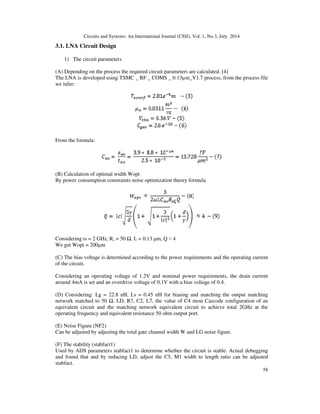 DESIGN AND ANALYSIS OF 2 GHz 130nm CMOS CASCODE LOW NOISE AMPLIFIER WITH INTEGRATED CIRCULARLY ...